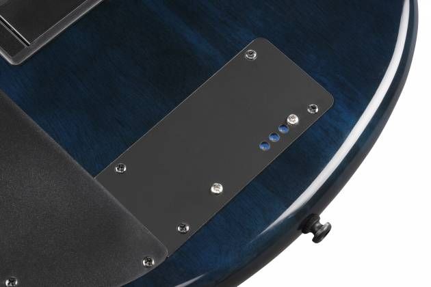 Ibanez Sr Series 7 String Frettedfretless Bass Guitar W Hardshell Case Cosmic Blue Starburst